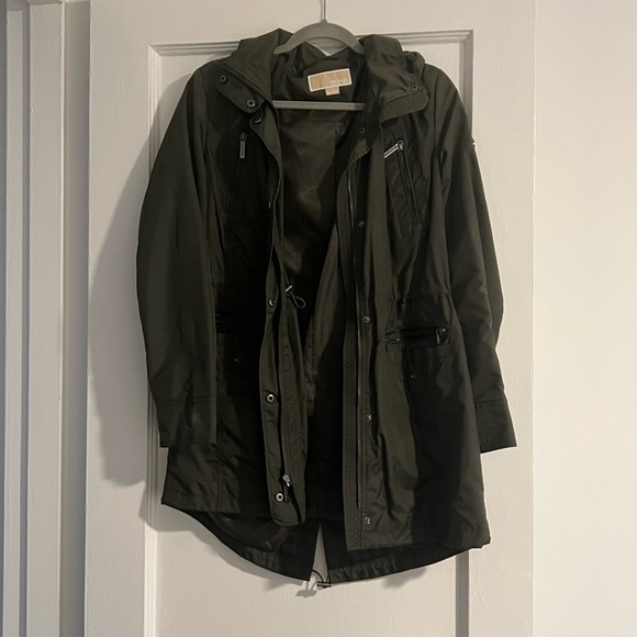 MICHAEL Michael Kors | Jackets & Coats | Army Green Michael Kors Rain ...